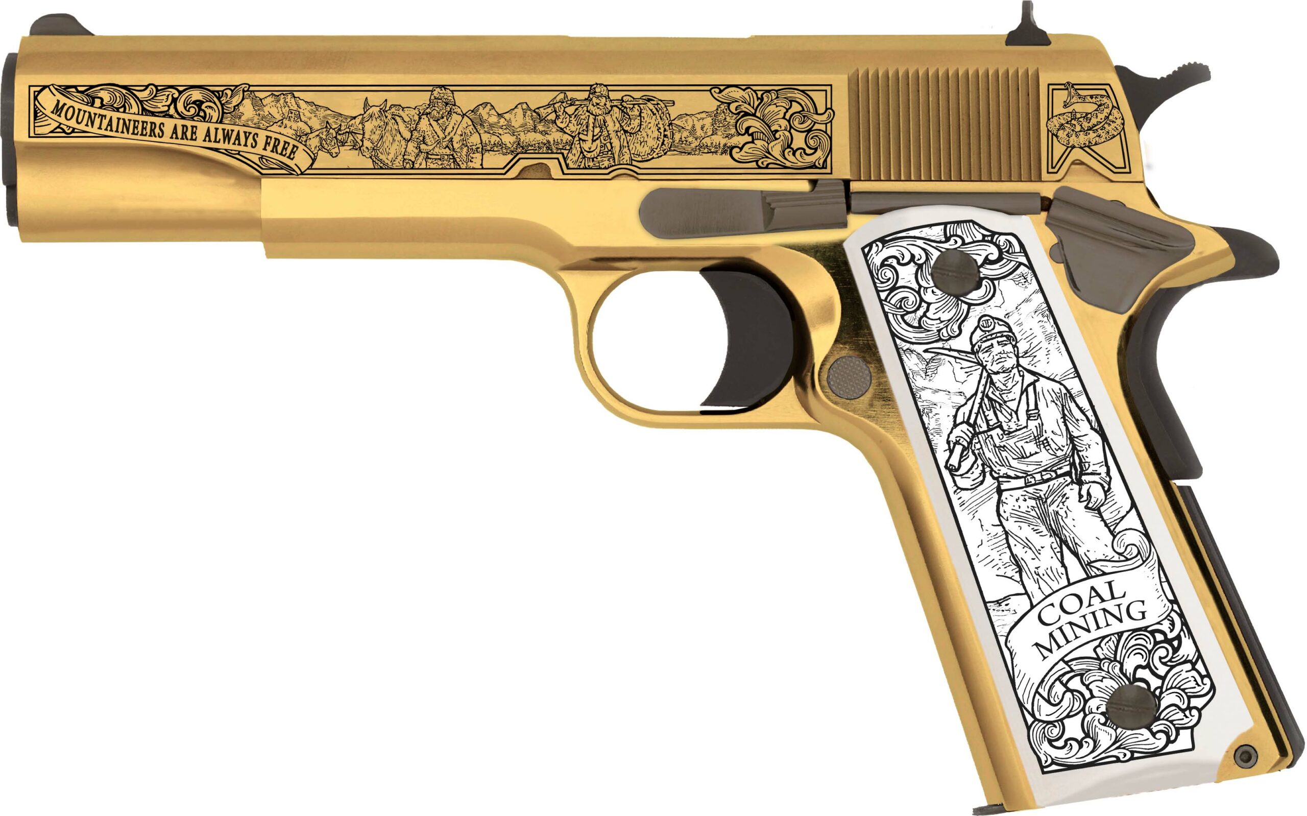 Gold Engraved Pistol